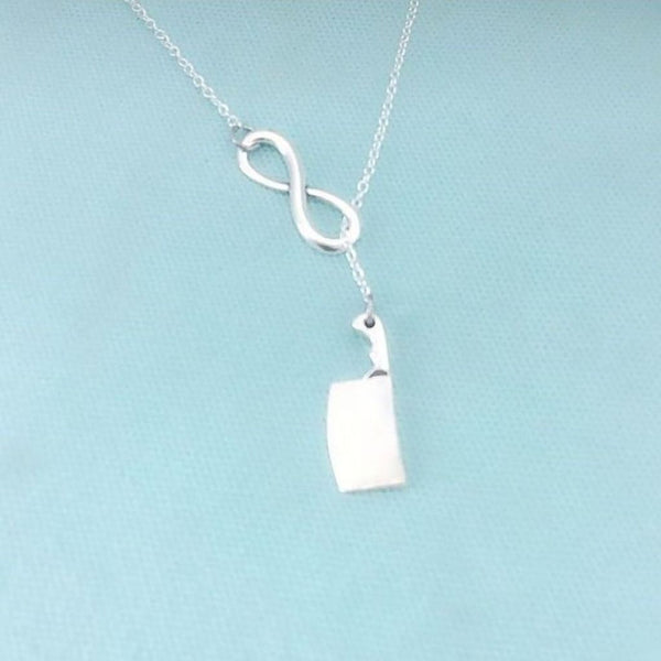 Beautiful Meat Cleaver Silver Charm "Y" Lariat Necklace. – xtc-jewelry